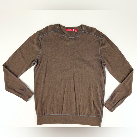 Agave | Sweaters | Agave Moors Hollow Brown Crewneck Sweater Blue ...